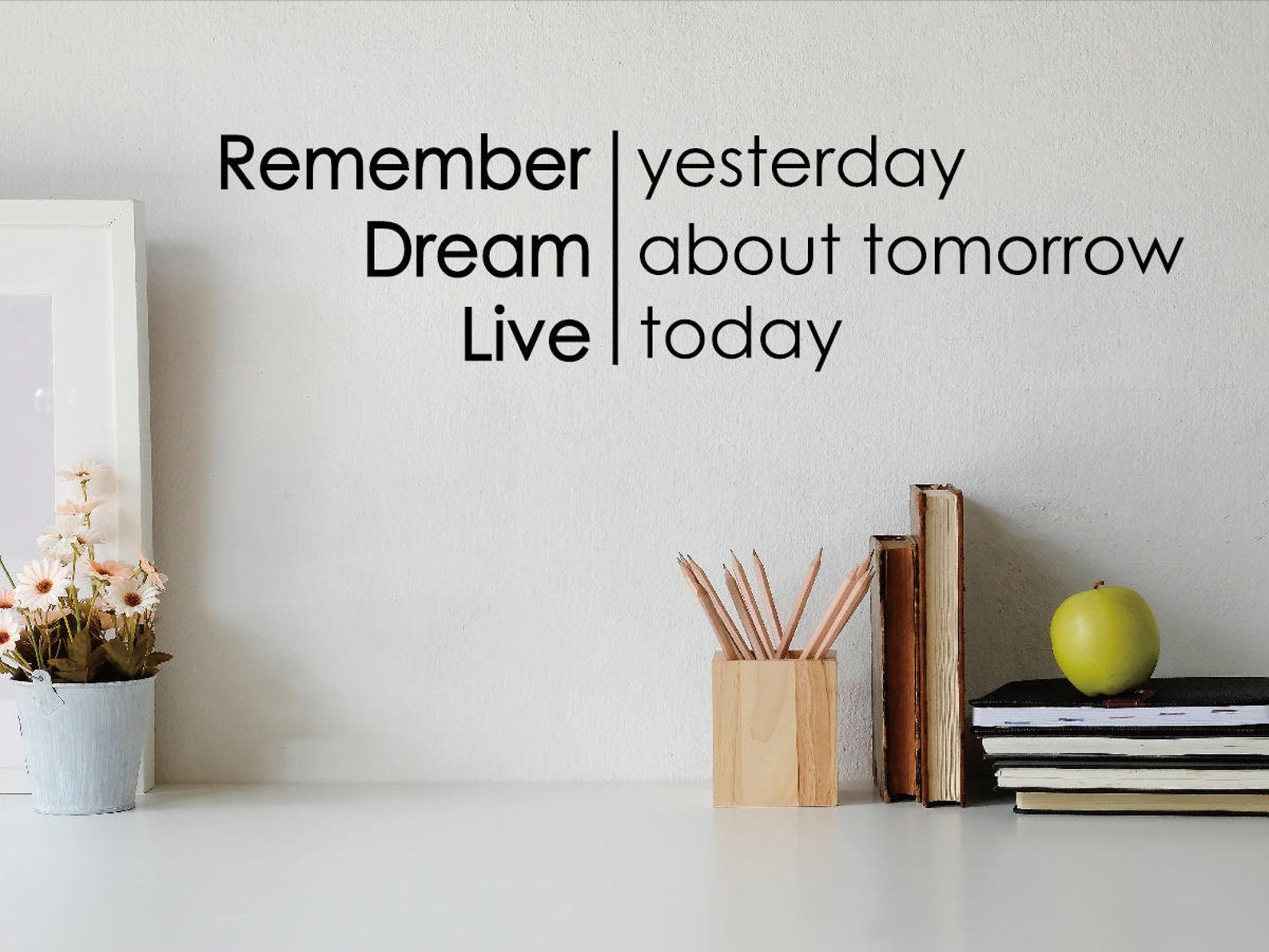 Inspiring Qutoes Yesterday Today Tomorrow Quotes Wall - Etsy