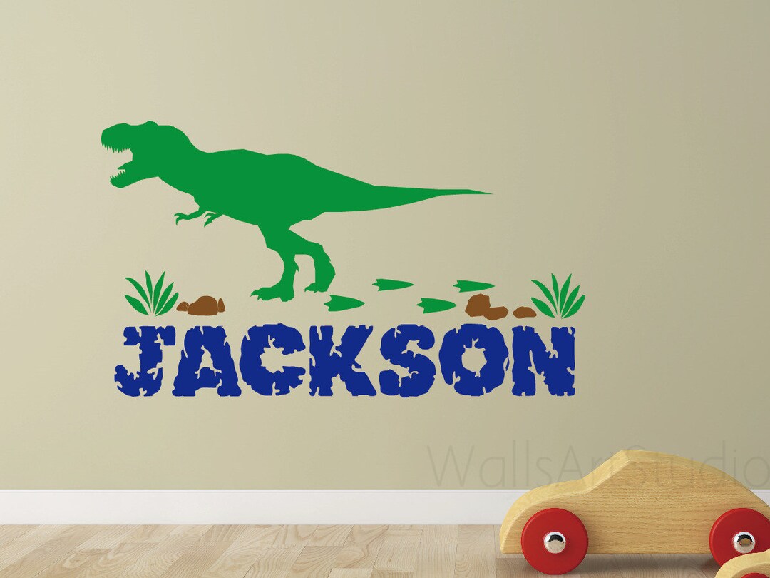 Dinosaur Decals, Personalized Name Dinosaur Wall Stickers, Nursery ...