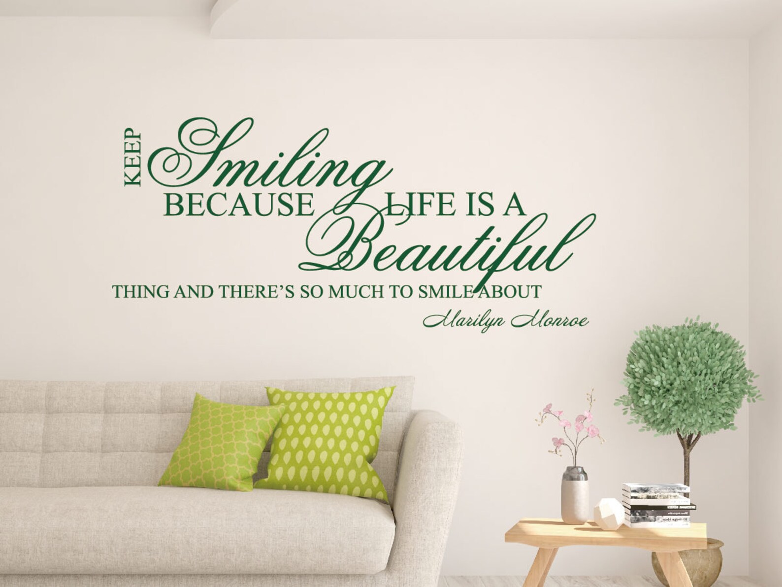 Life is Beautiful Wall Qutoes Decals Smiling Quotes Decals - Etsy