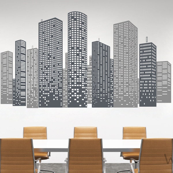 Skyline Wall Decal - Etsy