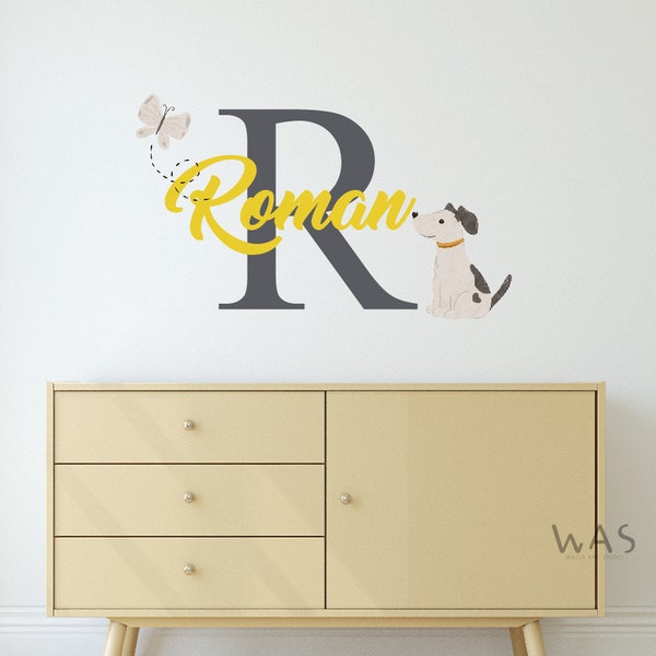 Dog Name Wall Decals - Etsy