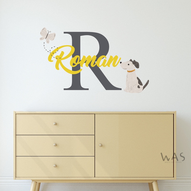 Dog Name Wall Decals - Etsy