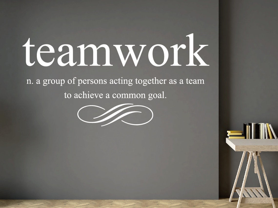 Teamwork Office Wall Decor Office Wall Art Motivational | Etsy