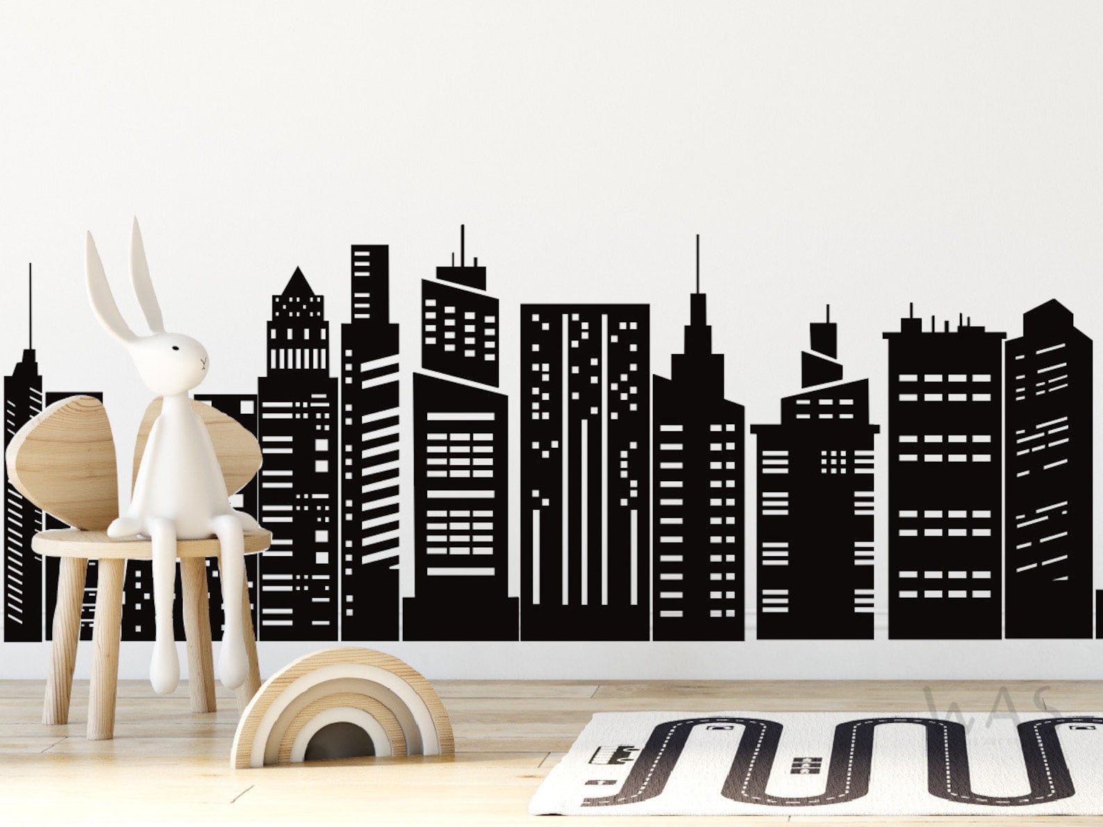 City Skyline Wall Decallarge City Decalcity Vinyl Wall - Etsy