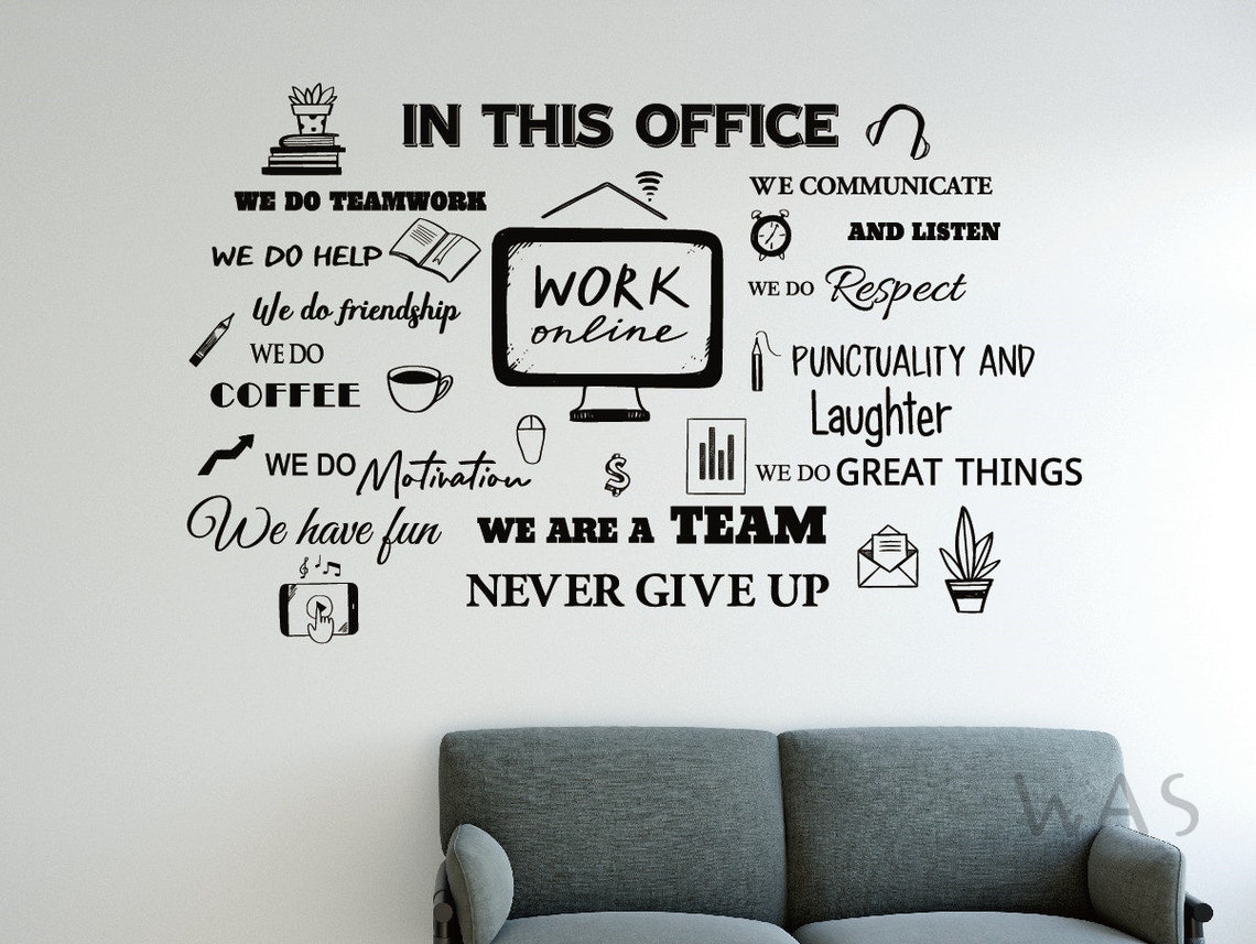 In This Office Inspirational Wall Decals Office Wall Decor - Etsy
