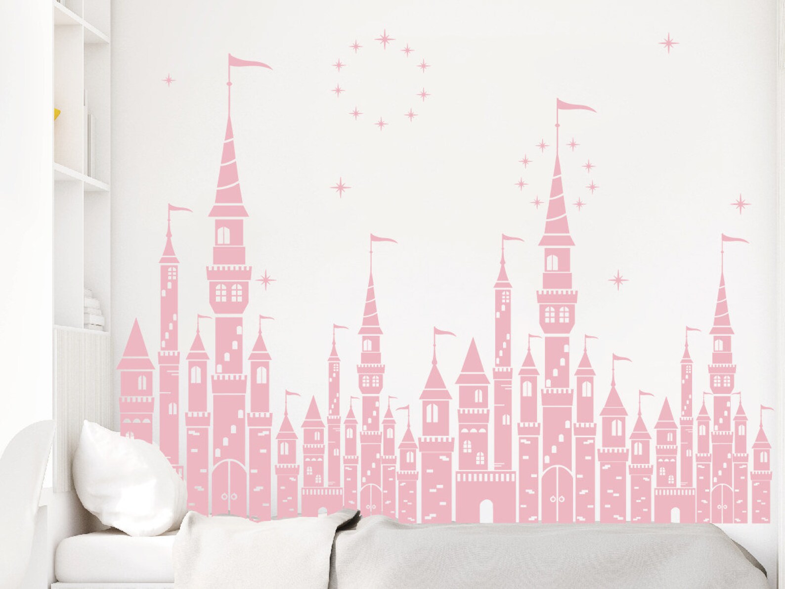 Castle Wall Decal Princess Castle Wall Decor Girls Room Wall - Etsy
