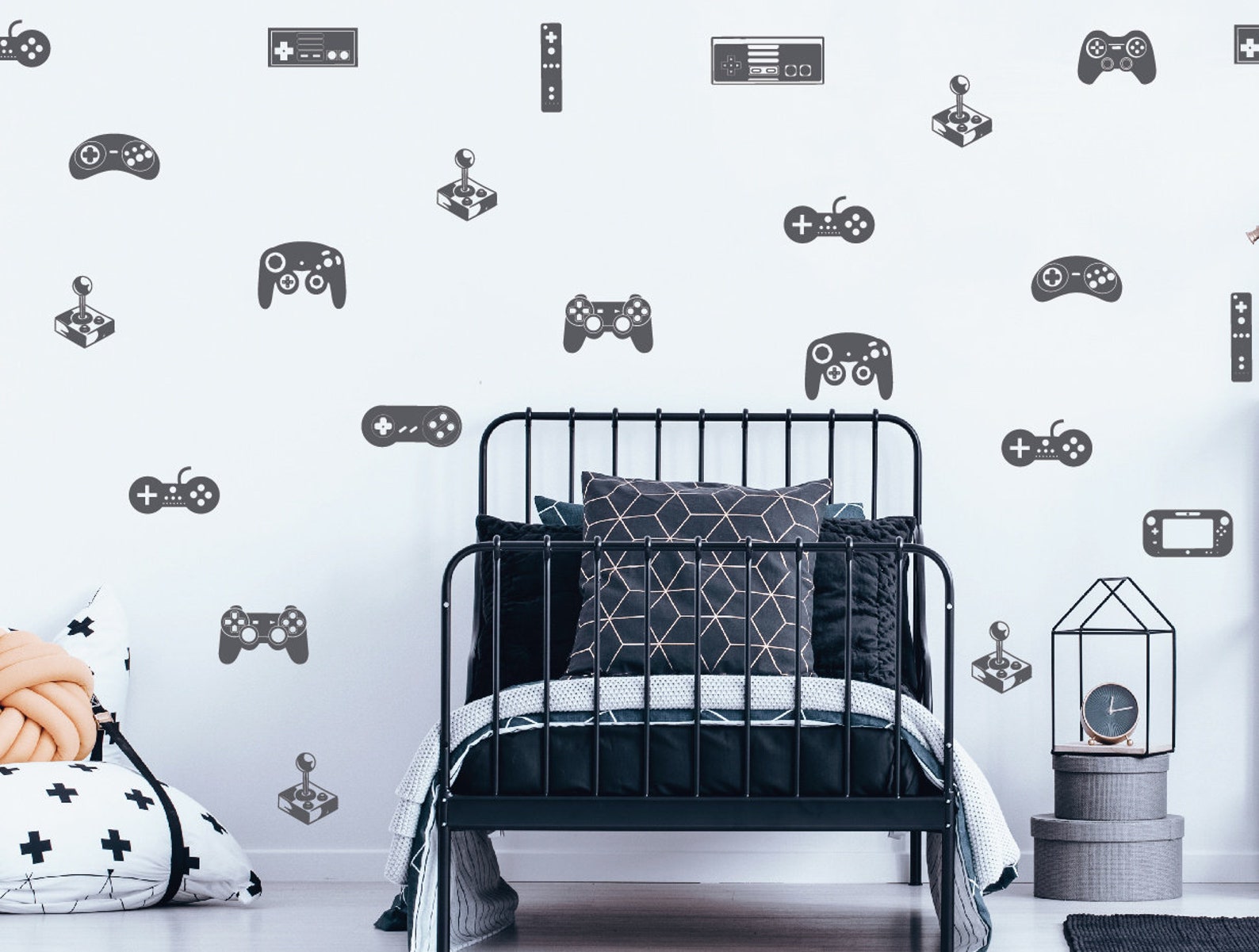 50pcs Game Controller Wall Decals- Kids Room Game Art Wall Decals, Game ...