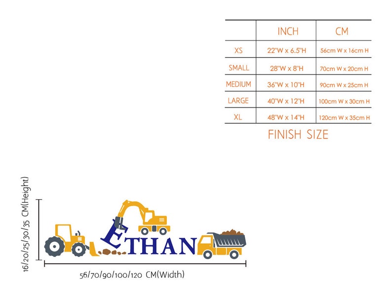 Trucks Decal Construction Trucks Decals excavator Mixer | Etsy