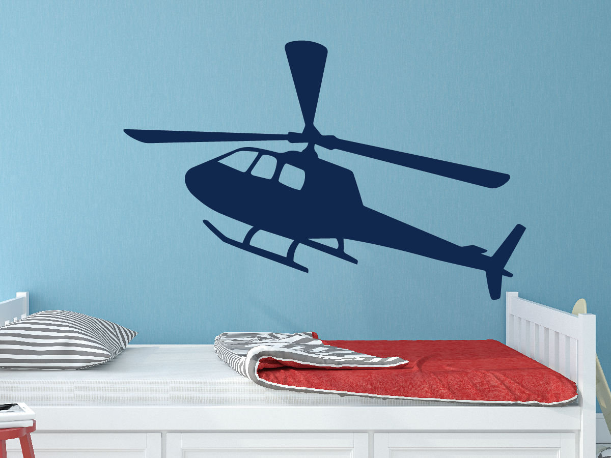 Helicopter Wall Decals- Boys Room Decor-kids Room Sticker-helicopter ...