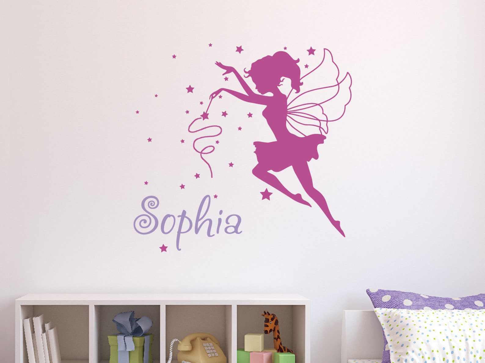 Fairy Wall Decalname Wall Decal With Fairy Girl's Room - Etsy