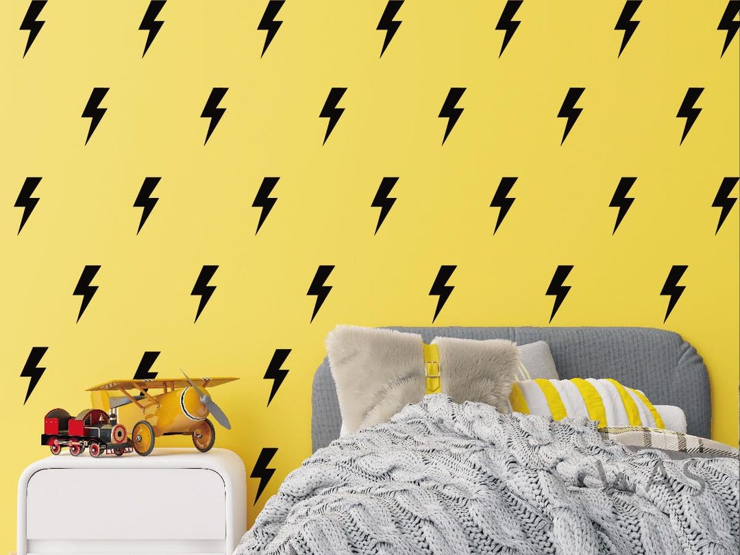 52pcs Black Lightning Bolt Decals for Wall or Cars,lightning Bolt ...