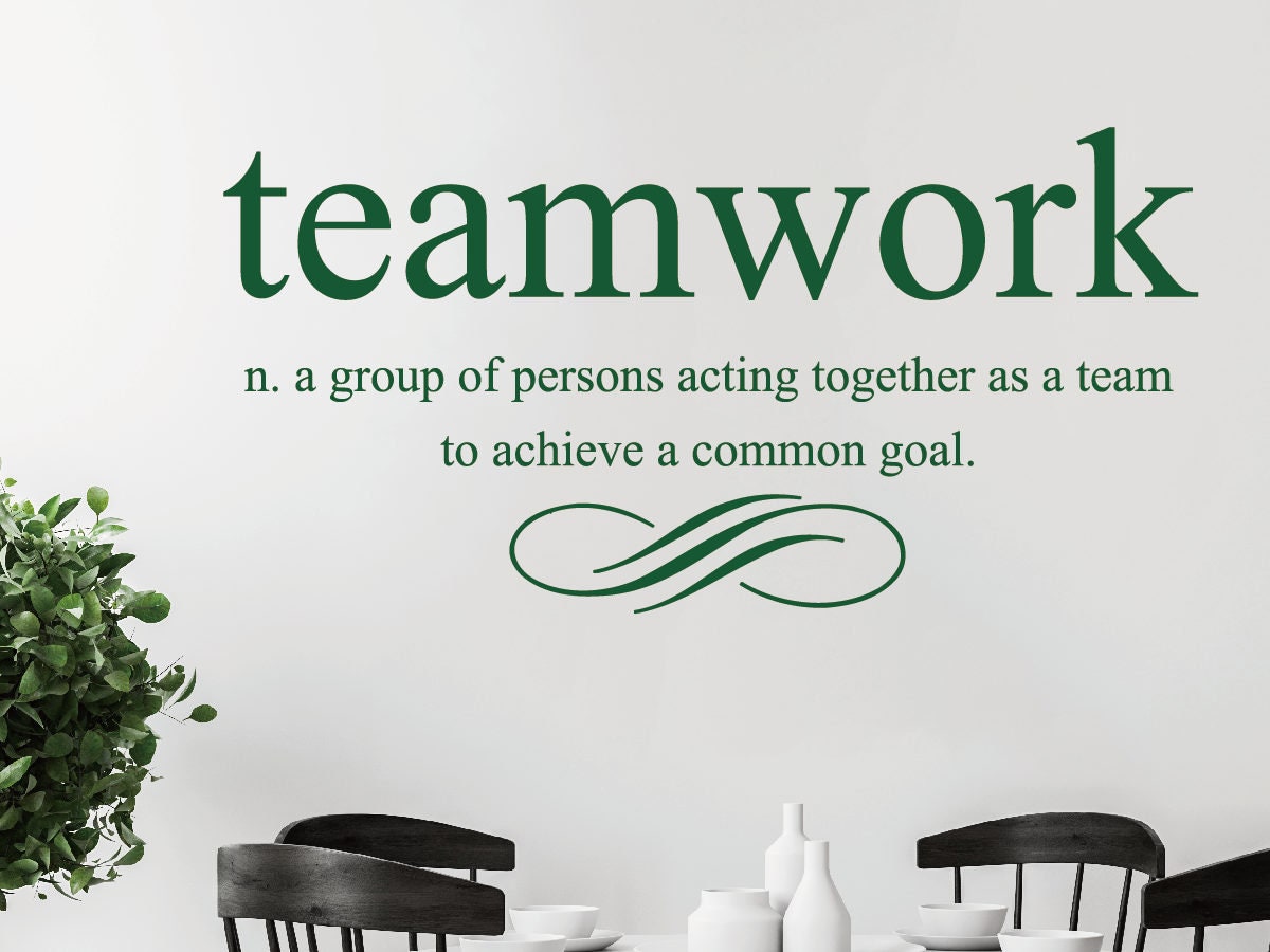 Teamwork Office Wall Decor Office Wall Art Motivational | Etsy