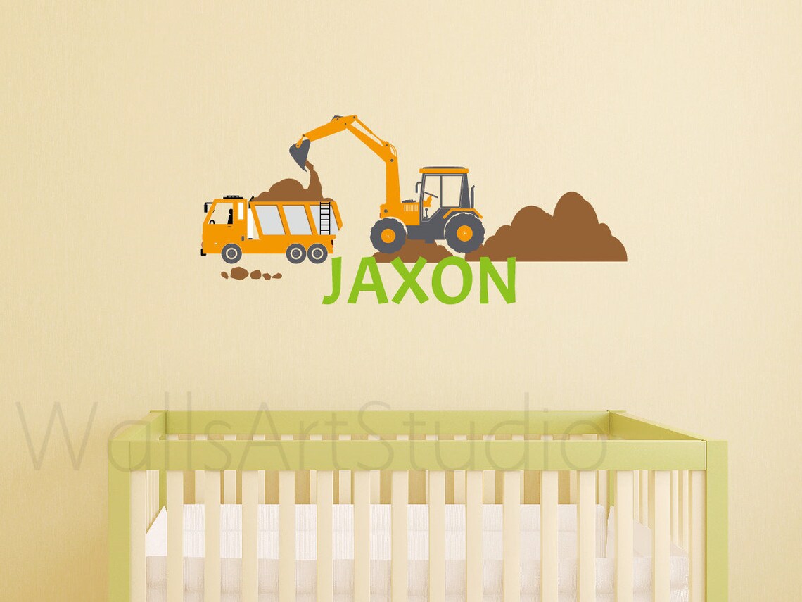 Garbage Decal Construction Trucks Decals excavator Mixer - Etsy