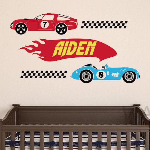 Race Flag Wall Vinyl Decal Home Decor Art Sticker Sports - Etsy