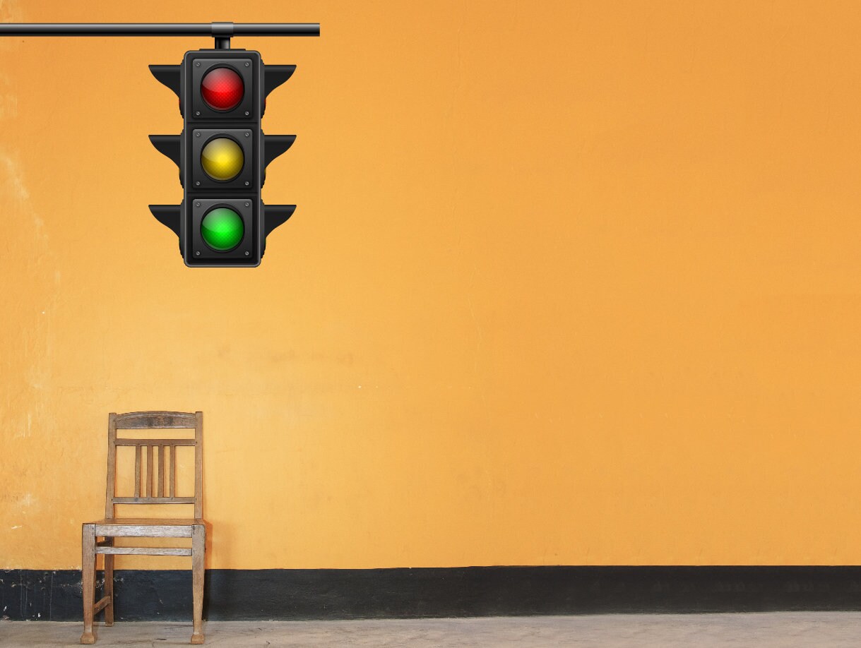 Road Traffic Lights Wall Decals, Removable Crossing Road Traffic Lights ...