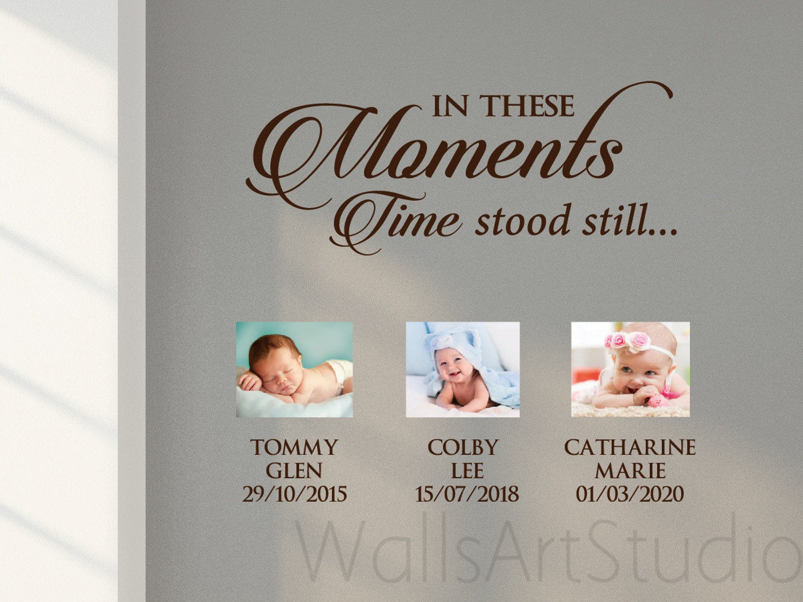 In These Moments Time Stood Still Vinyl Wall Sticker Wall Art for Home ...