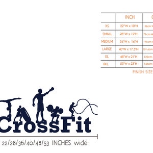 Crossfit Wall Art Decal, Gym Fitness Wall Decor, Crossfit Gym Wall ...