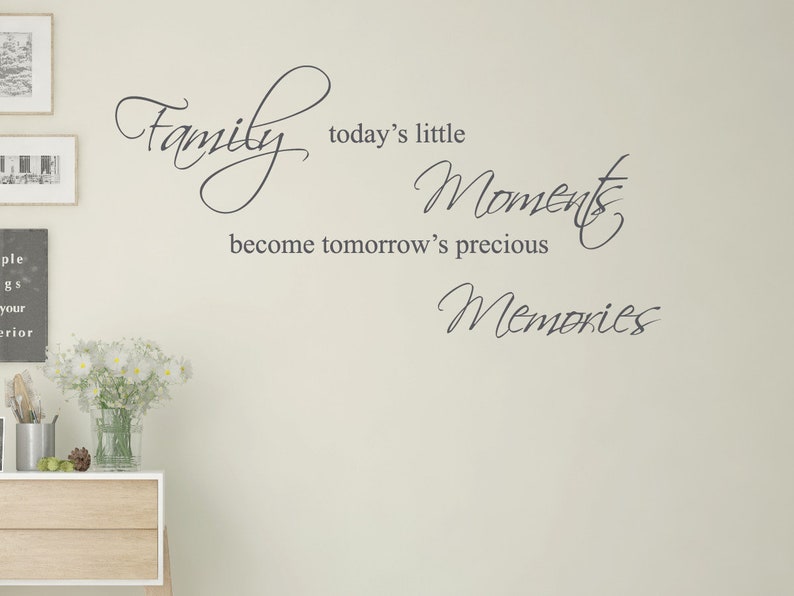 Family Wall Quotes Decal-moment Memories Wall Stickers -room Wall Decor ...