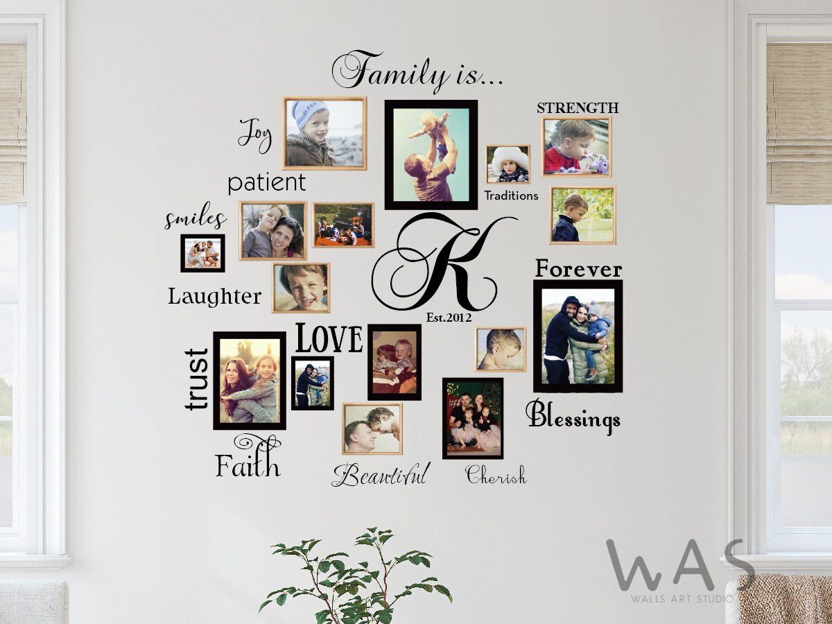 Family Wall Decal-classic-set of 13 Family Words Quote Family - Etsy