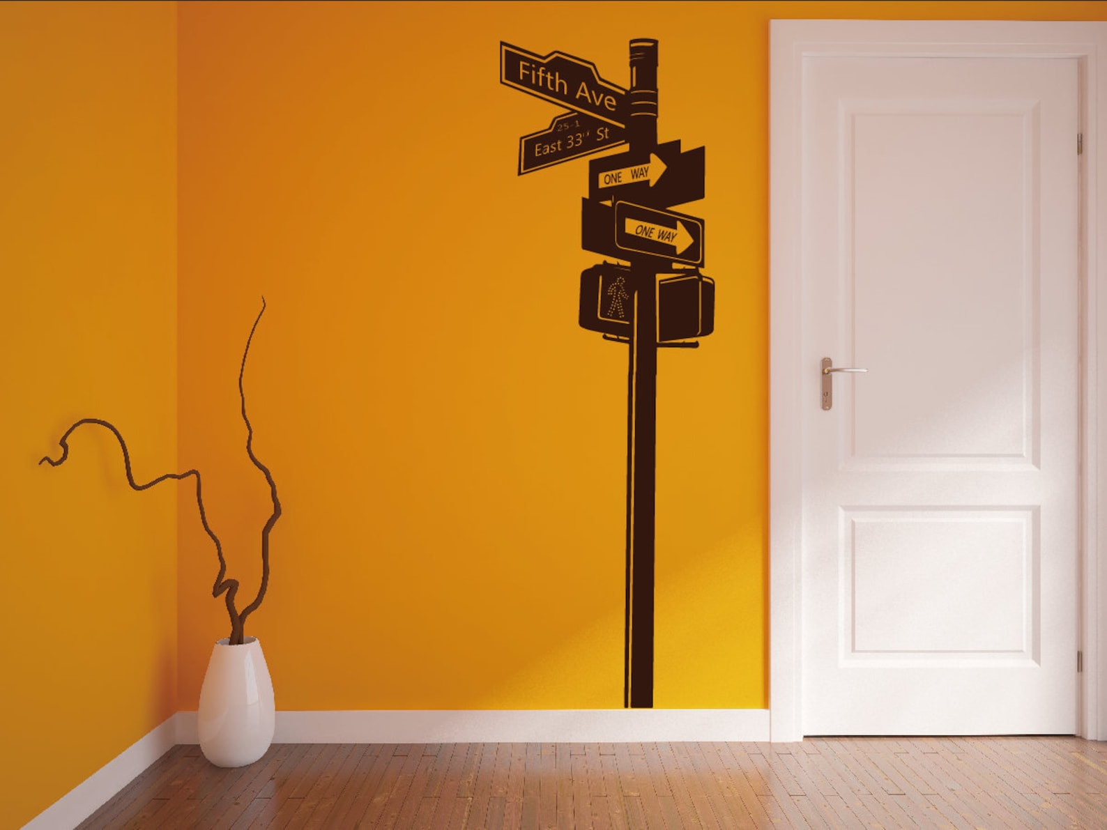 Road Sign Wall Decal, Crossroads Nursery Bedroom Wall Stickers ...