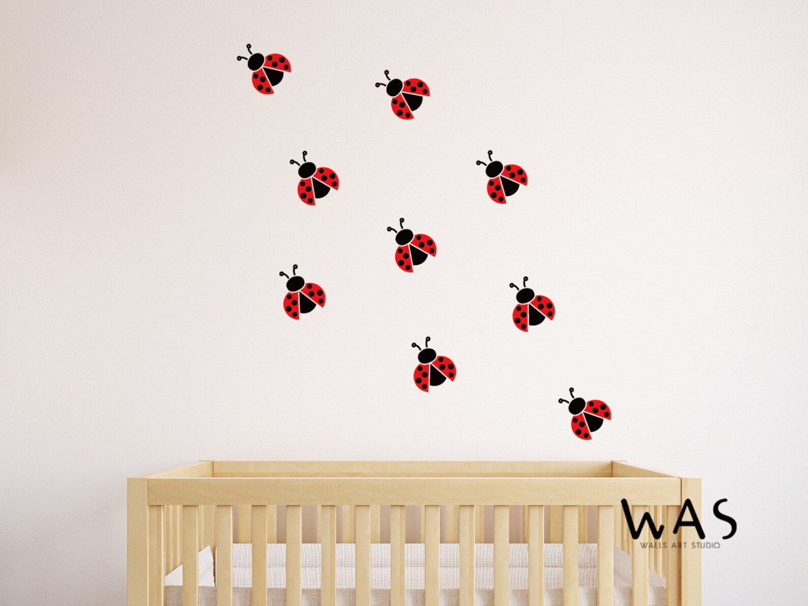 Ladybug Wall Decals 9pcs in 1 Set Ladybug Wall Sticker - Etsy