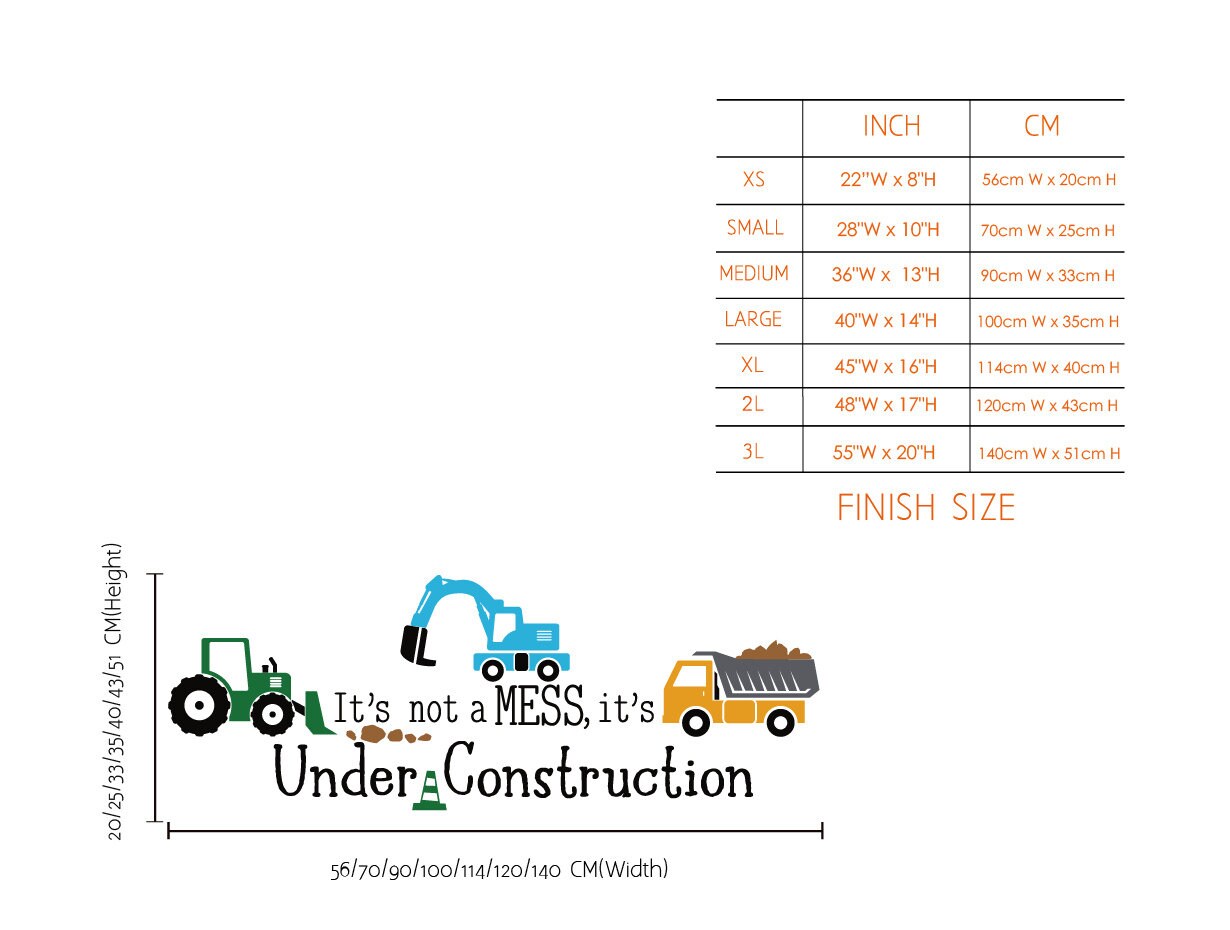 It's Not a Mess,it's Under Construction,cute Inspirational Home Vinyl ...