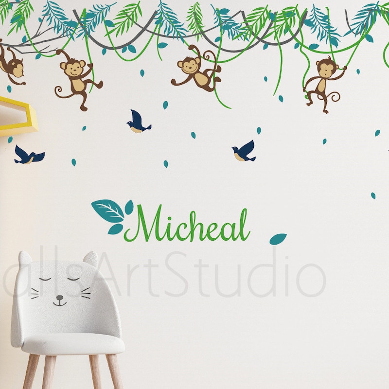 Monkey Vine Decal - Etsy