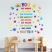 Colorful Inspirational Phrases Sticker Motivational Lettering You Are ...