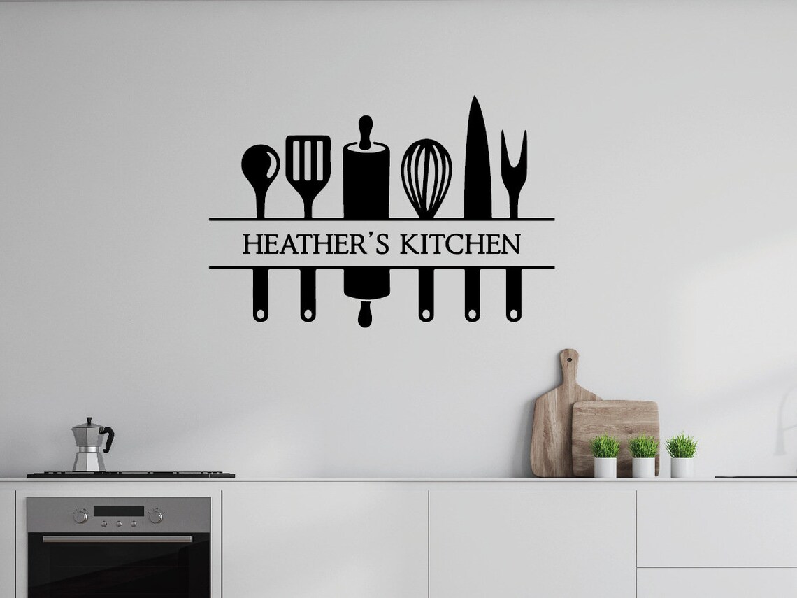 Personalized Name Kitchen Wall Decalkitchen Wall - Etsy