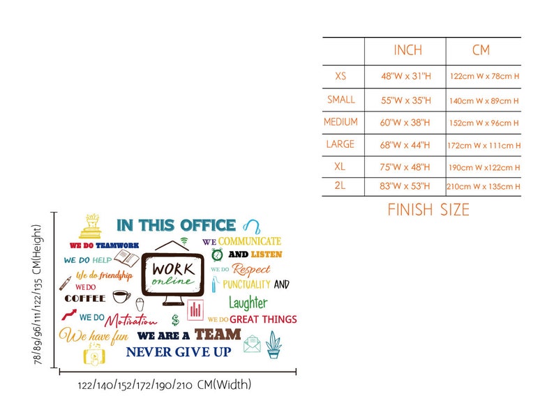 In This Office Inspirational Wall Decals, Office Wall Decor, Positive ...