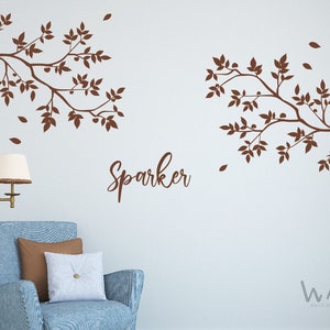 Tree Top Branches Wall Decal Vinyl Sticker Black Tree Wall Decal Tree ...