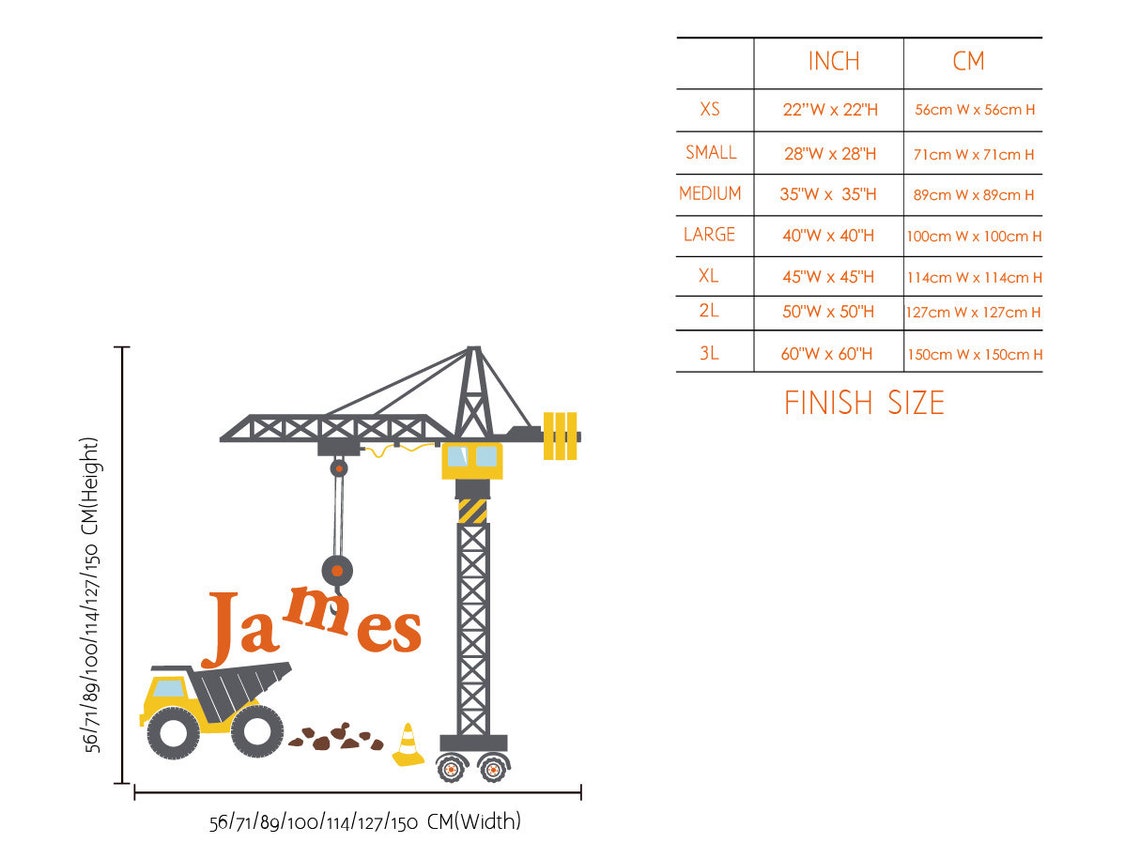 Crawler Crane Truck Stickerpersonalized Construction Truck - Etsy