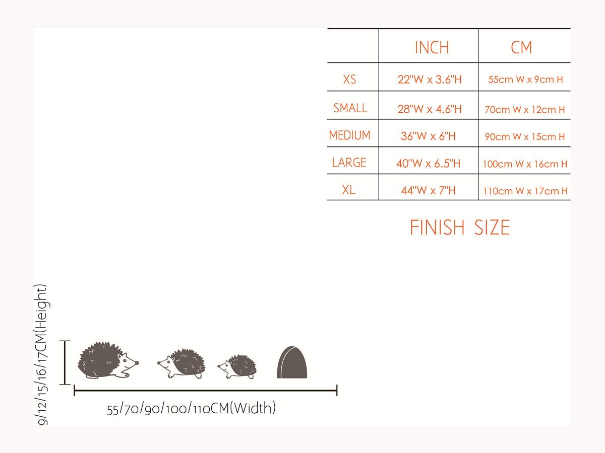 Hedgehog Vinyl Decal Animal Wall Decal Cute Hedgehog Wall - Etsy