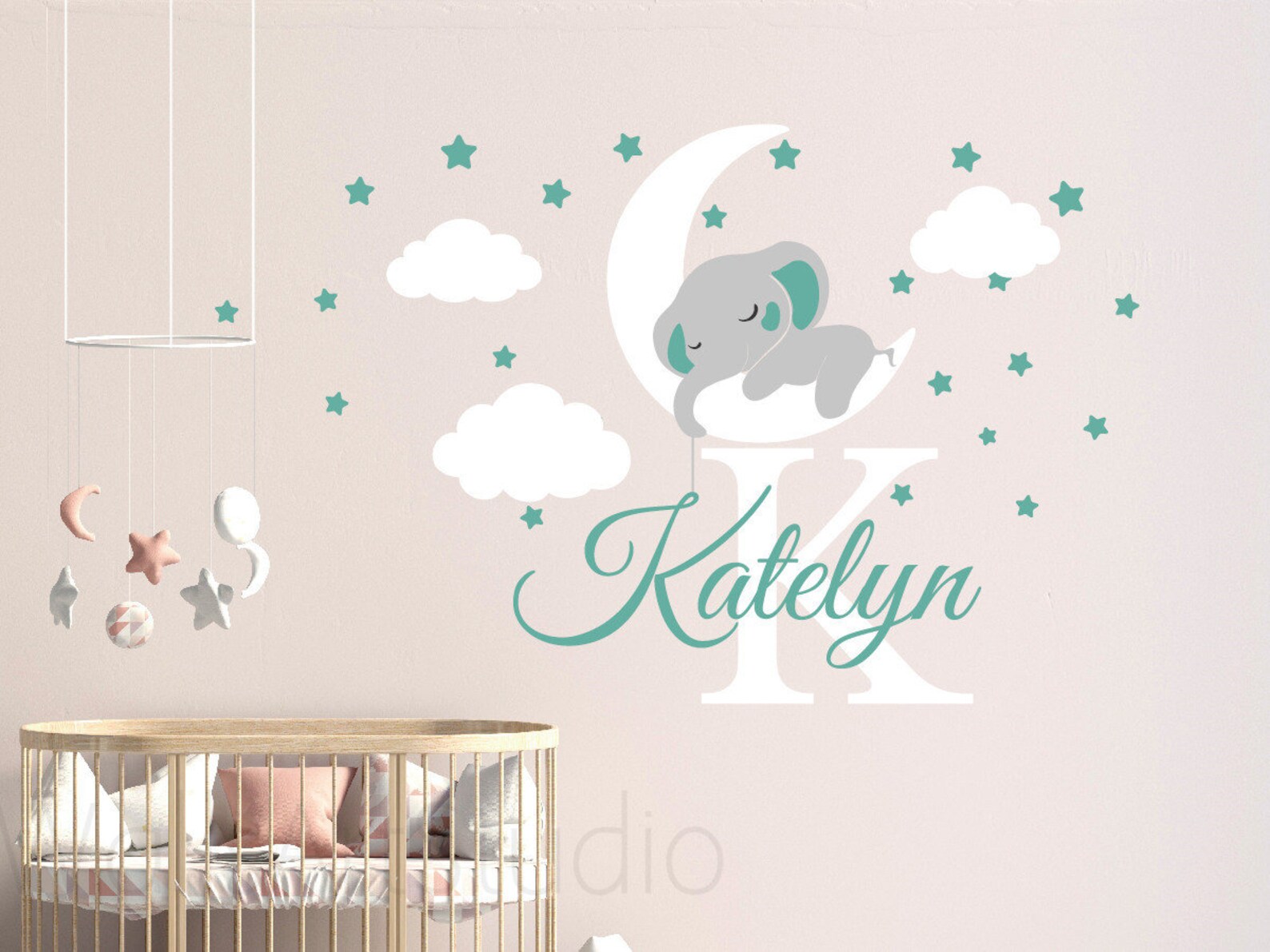 Elephant Decal custom Names With Baby Elephant Decal - Etsy