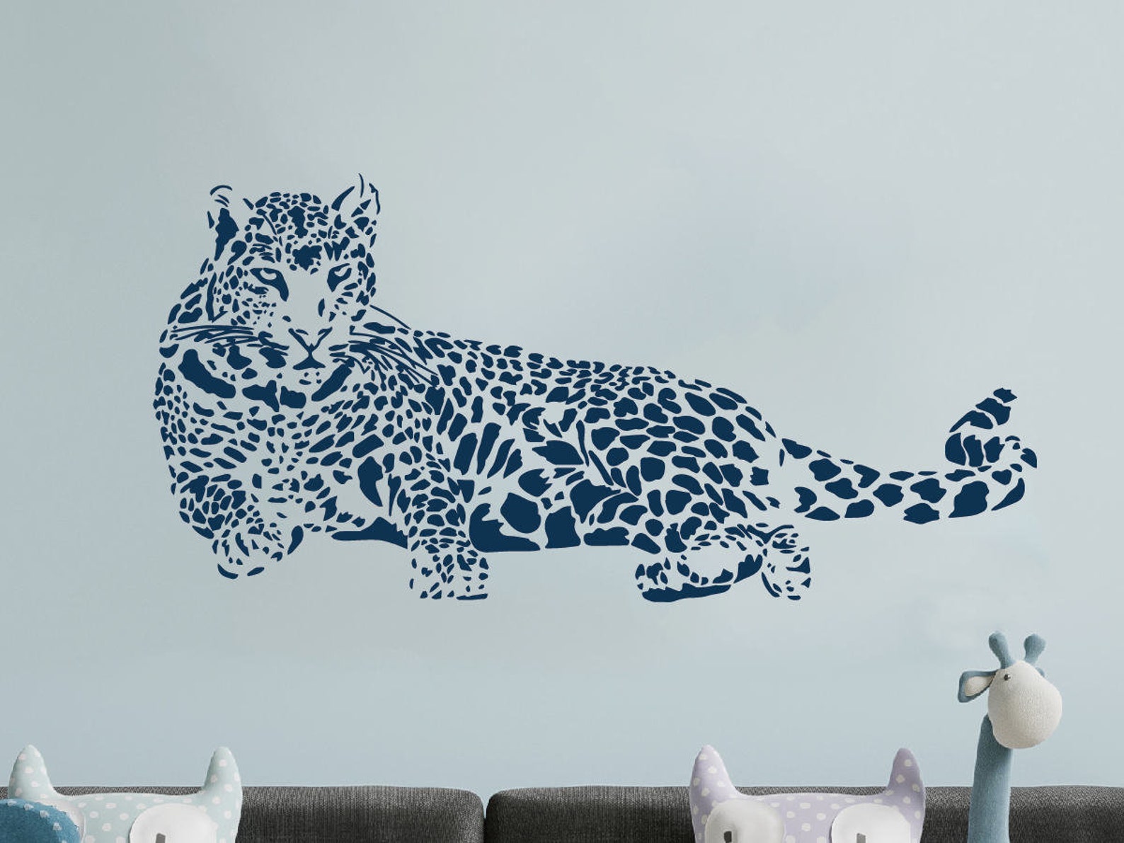 Cheetah Vinyl Wall Decal Leopard Wall Decal Home Wall Decor - Etsy
