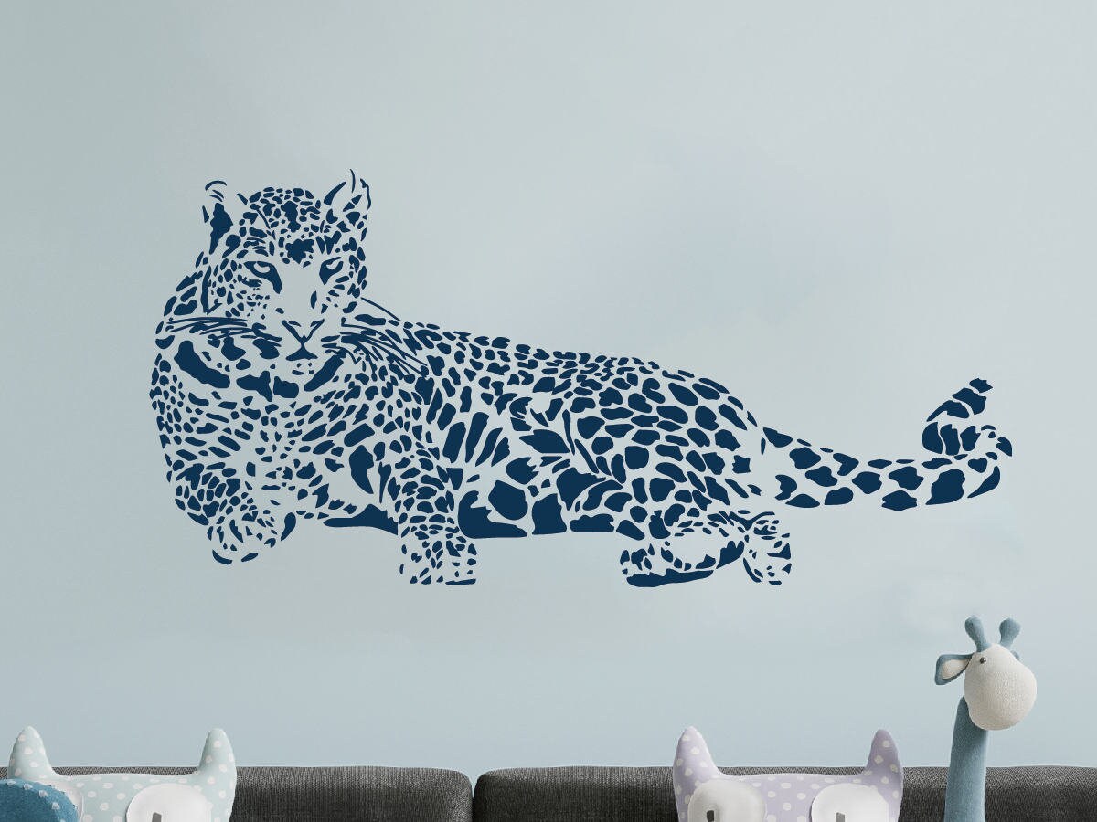 Cheetah Vinyl Wall Decal, Leopard Wall Decal, Home Wall Decor - Etsy