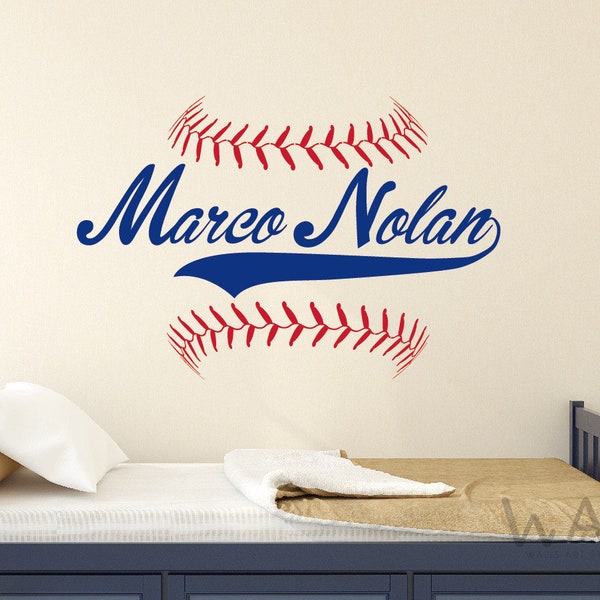 Baseball Name Decals - Etsy