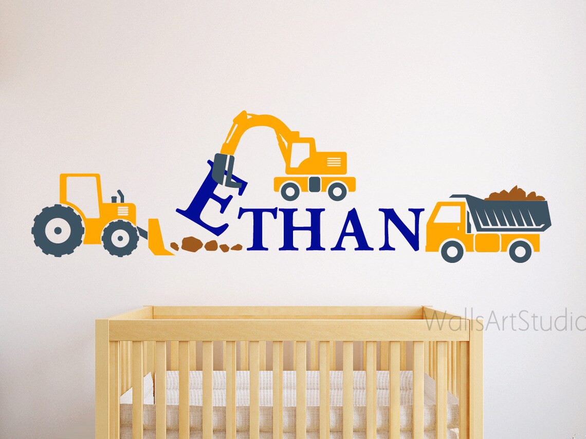 Trucks Decal Construction Trucks Decals excavator Mixer - Etsy