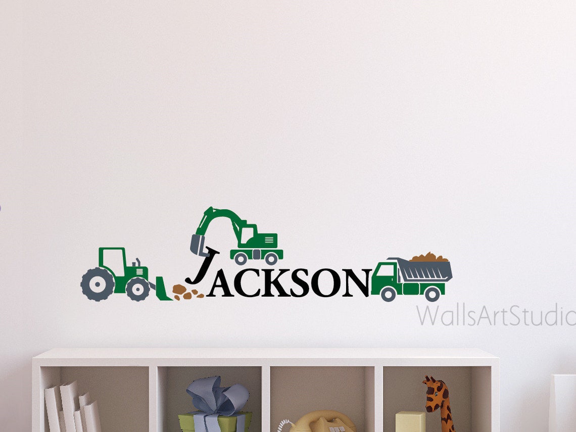 Trucks Decal Construction Trucks Decals excavator Mixer | Etsy UK