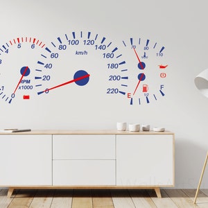 Speedometer Decal, Racing Car Speedometer Vinyl Wall Sticker ,kids Room ...
