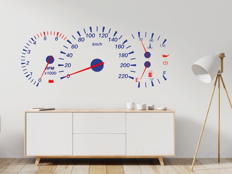 Speedometer Decal Racing Car Speedometer Vinyl Wall Sticker - Etsy