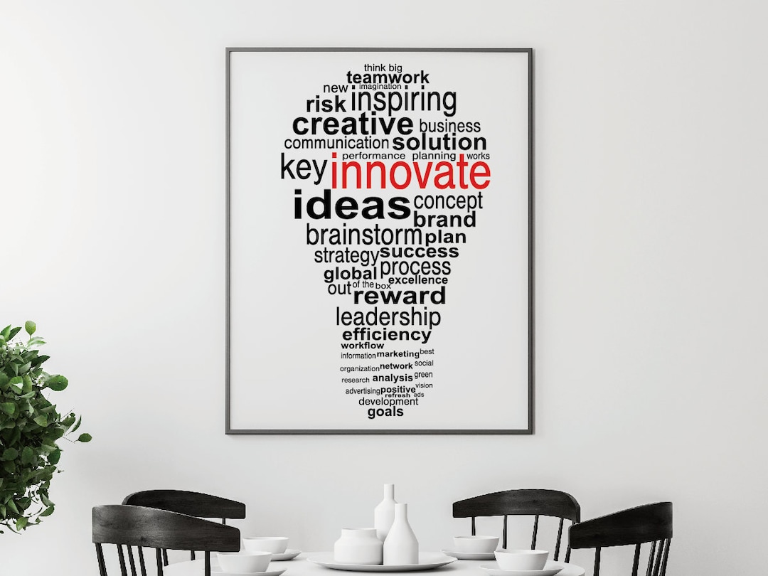 Bulb Quotes Office Wall Decor, Office Wall Art, Motivational Office ...