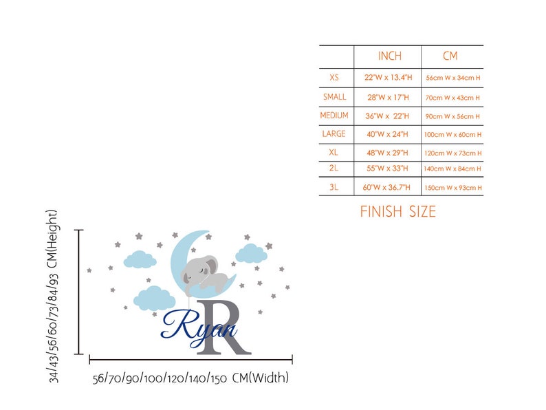 Elephant Decal custom Names With Baby Elephant Decal | Etsy