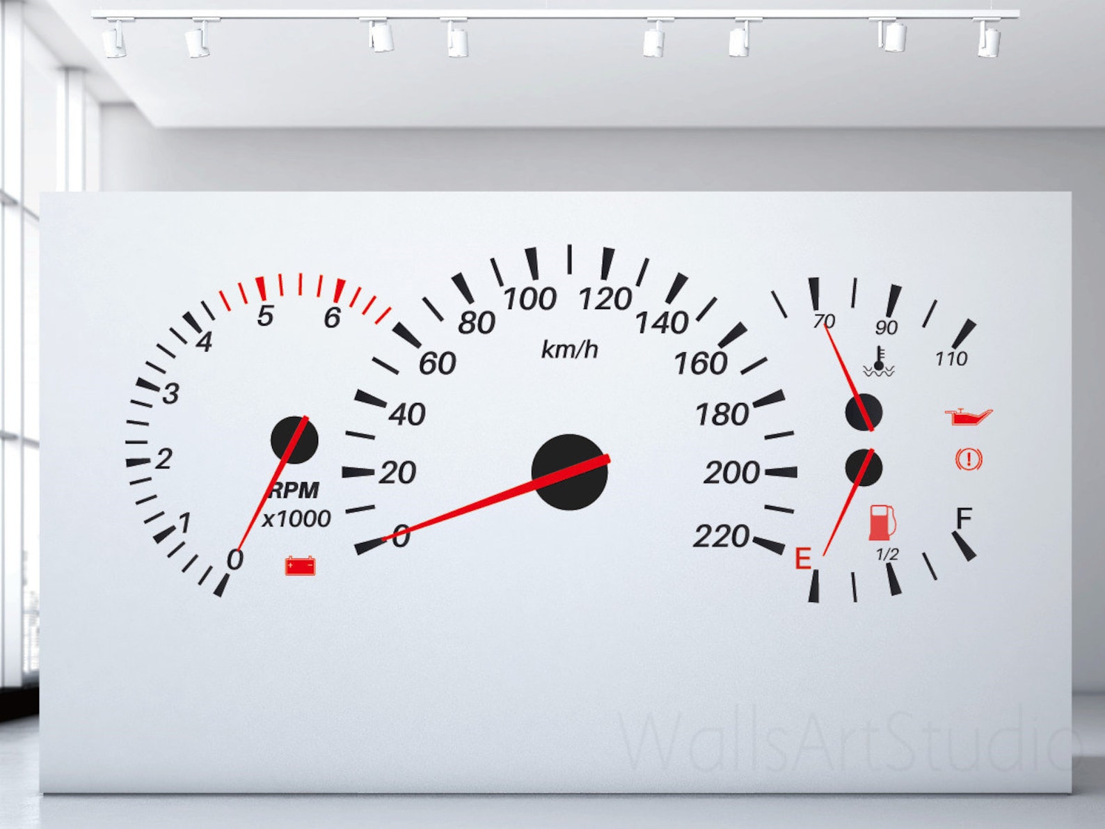 Speedometer Decal Racing Car Speedometer Vinyl Wall Sticker - Etsy