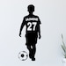 Custom Name Soccer Player Wall Decal,personalized Boy Name With ...