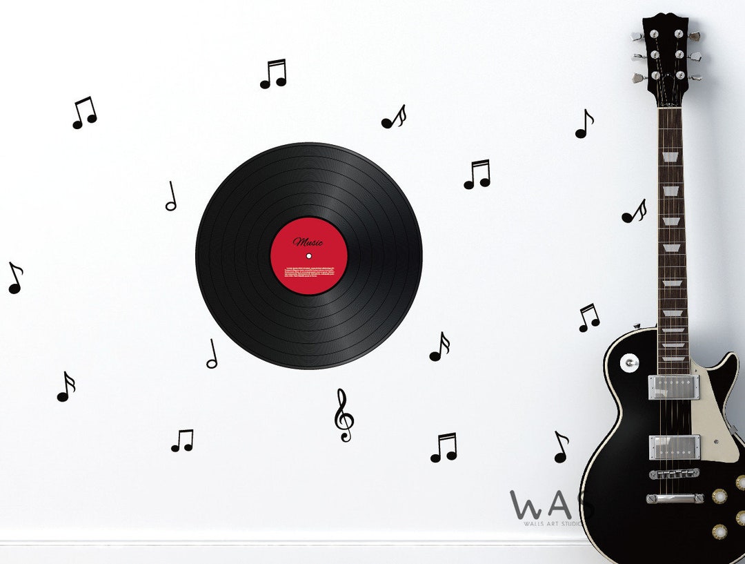 Disco Party Music Records Wall Decals Music Album Sticker Vinyl Record ...