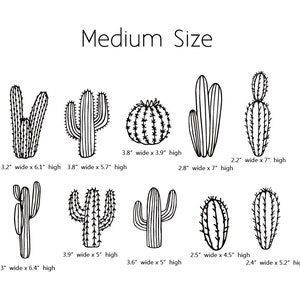 30 Pcs Doodle Cactus Wall Stickers for Nursery, Vinyl Black Cactus Wall ...