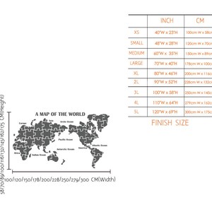 World Map Sticker,creativity World Map Decal , Nordic Style World Map ...