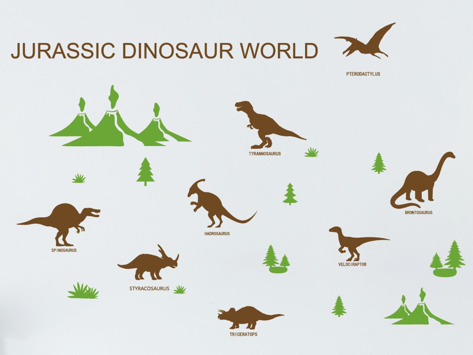 Jurassic Dinosaur World Decal dinosaur Wall Art . Boy's - Etsy