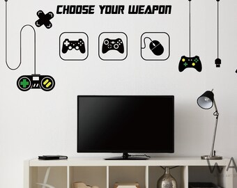 Game Controller Wall Decal - Etsy